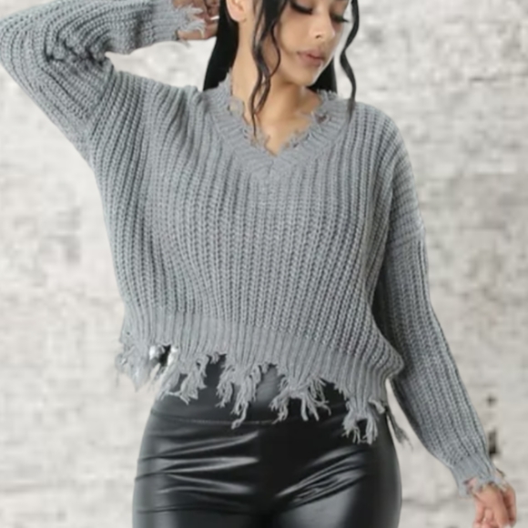 Love Tree | Sweaters | Love Tree Worm Cozy Distressed Sweater | Poshmark